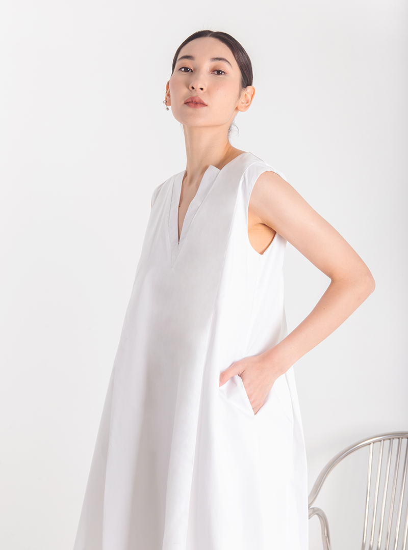 Double V-Neck Dress – THE FORM