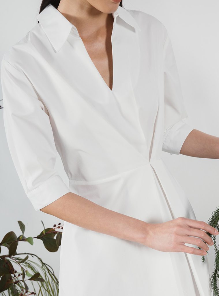 A-Line Shirt Dress w Pleat Detail - THE FORM