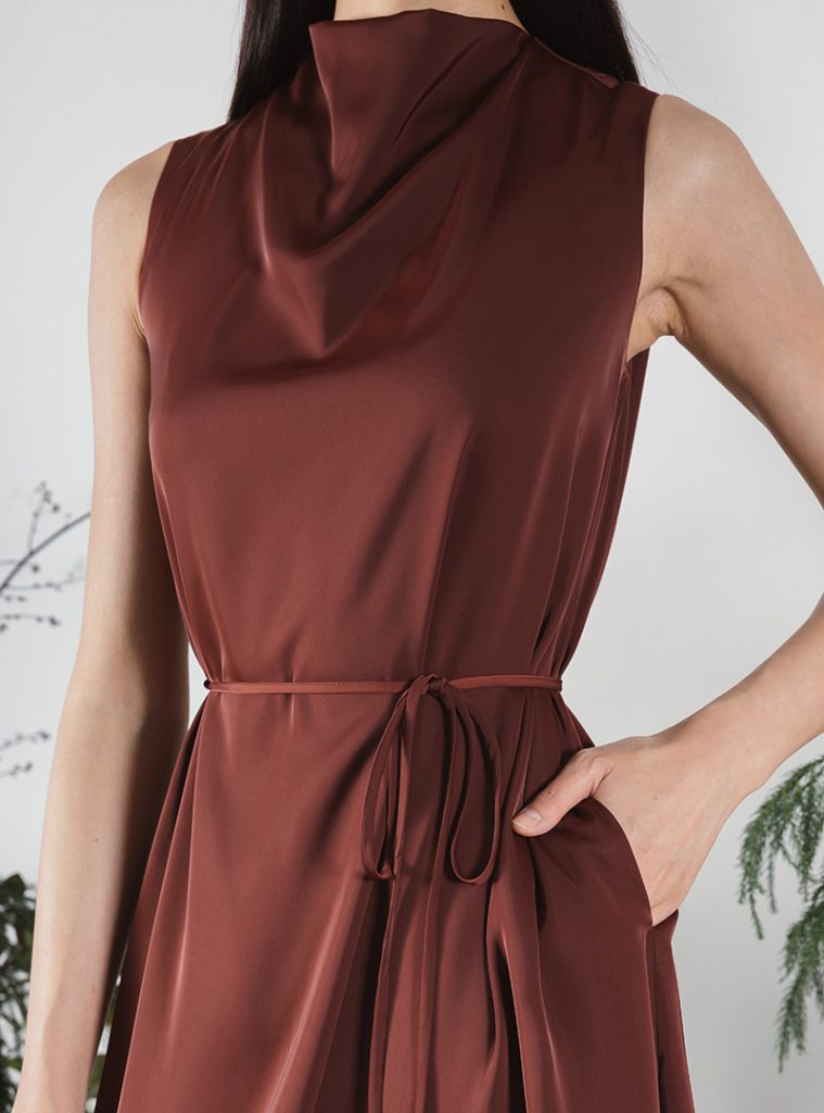 Drape-Neck Tent Dress - THE FORM