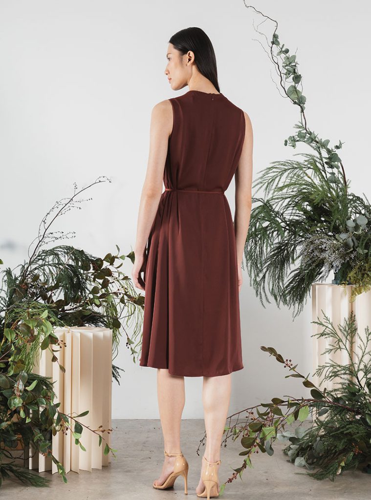 Drape-Neck Tent Dress - THE FORM