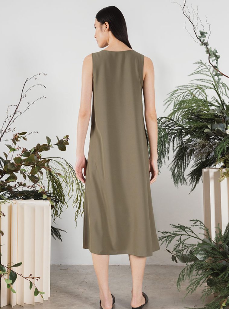 Open-Collar A-Line Dress - THE FORM
