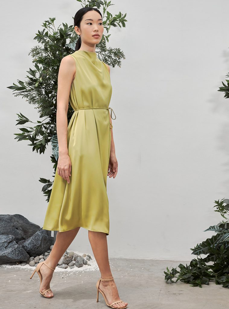 Drape-Neck Tent Dress - THE FORM