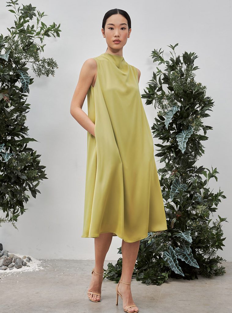 Drape-Neck Tent Dress - THE FORM